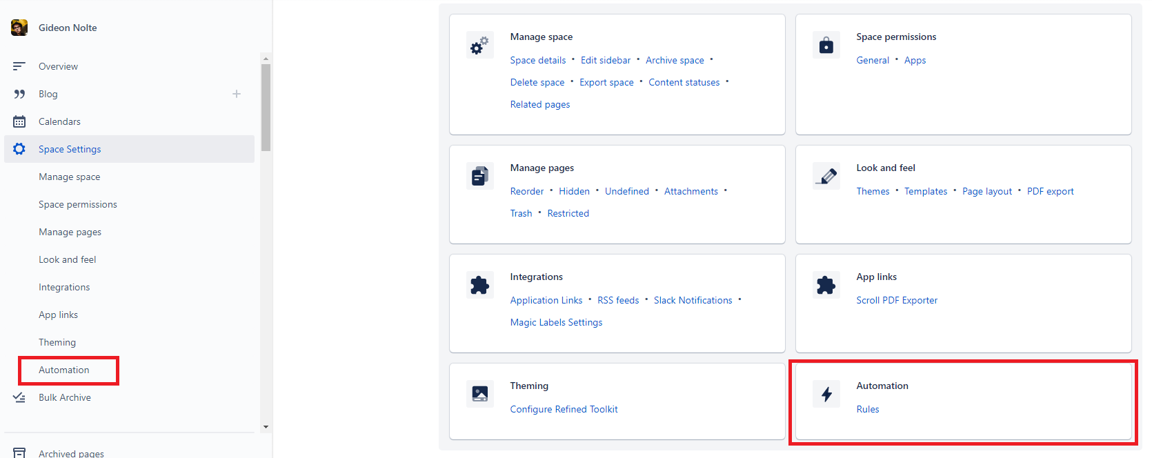 First impressions of Confluence automation